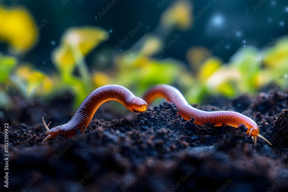 earthworms on wet soil Space for text, Unveiling the Vital Role of ...