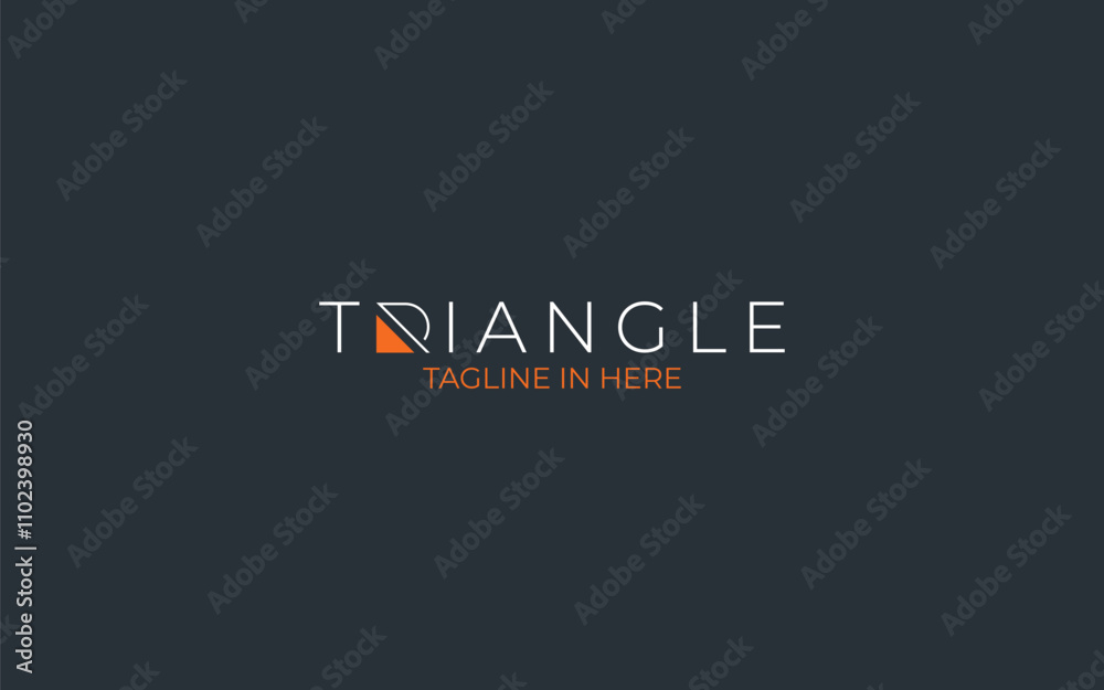 Word mark logo icon formed triangle symbol in letter r with orange ...
