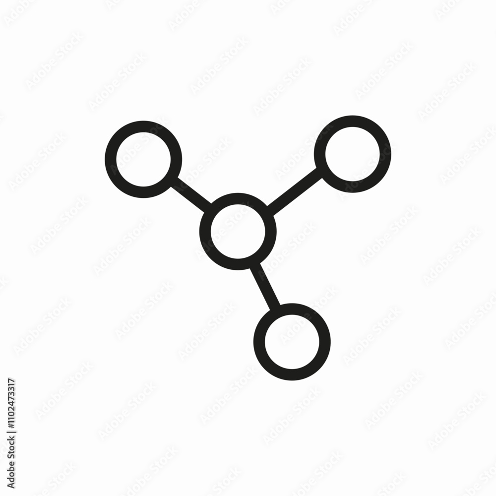 molecular structure icon sign vector Stock Vector | Adobe Stock