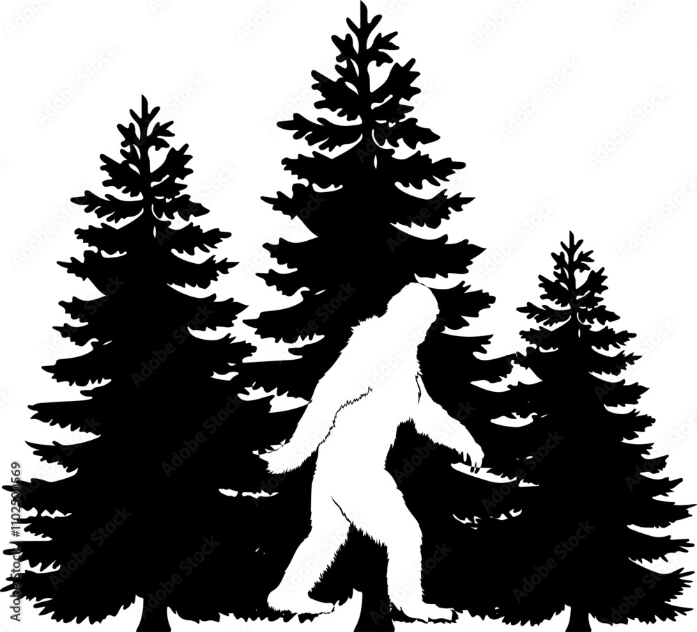 Image vectorielle Stock Bigfoot Svg, Big foot Png, Bigfoot Sign ...