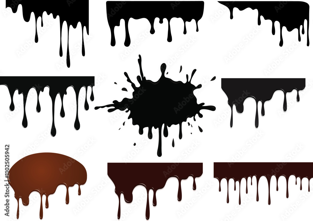 Dripping borders SVG,Dripping svg,Dripping borders Clipart,Choclate ...