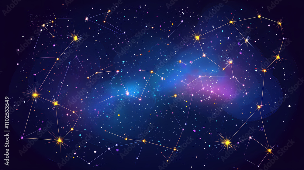 Star constellation, cosmic patterns, ancient stories tell tales of ...