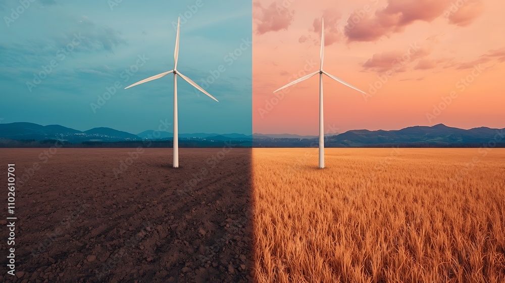 Energy comparison visual, displaying fossil fuel extraction and usage ...