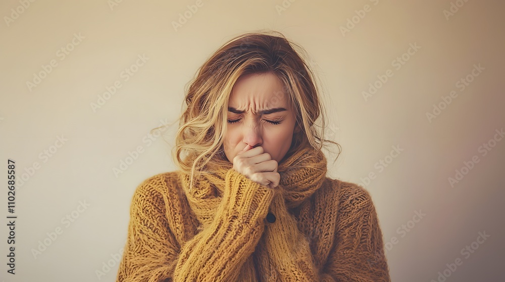 Emotional Reflection Woman in Yellow Sweater Contemplates Life ...