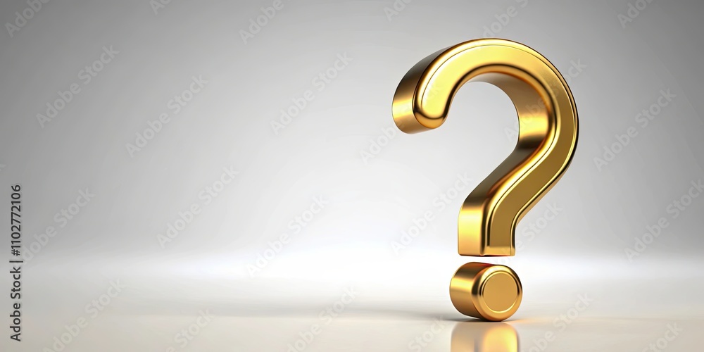 Very realistic golden question mark with background, golden, question ...