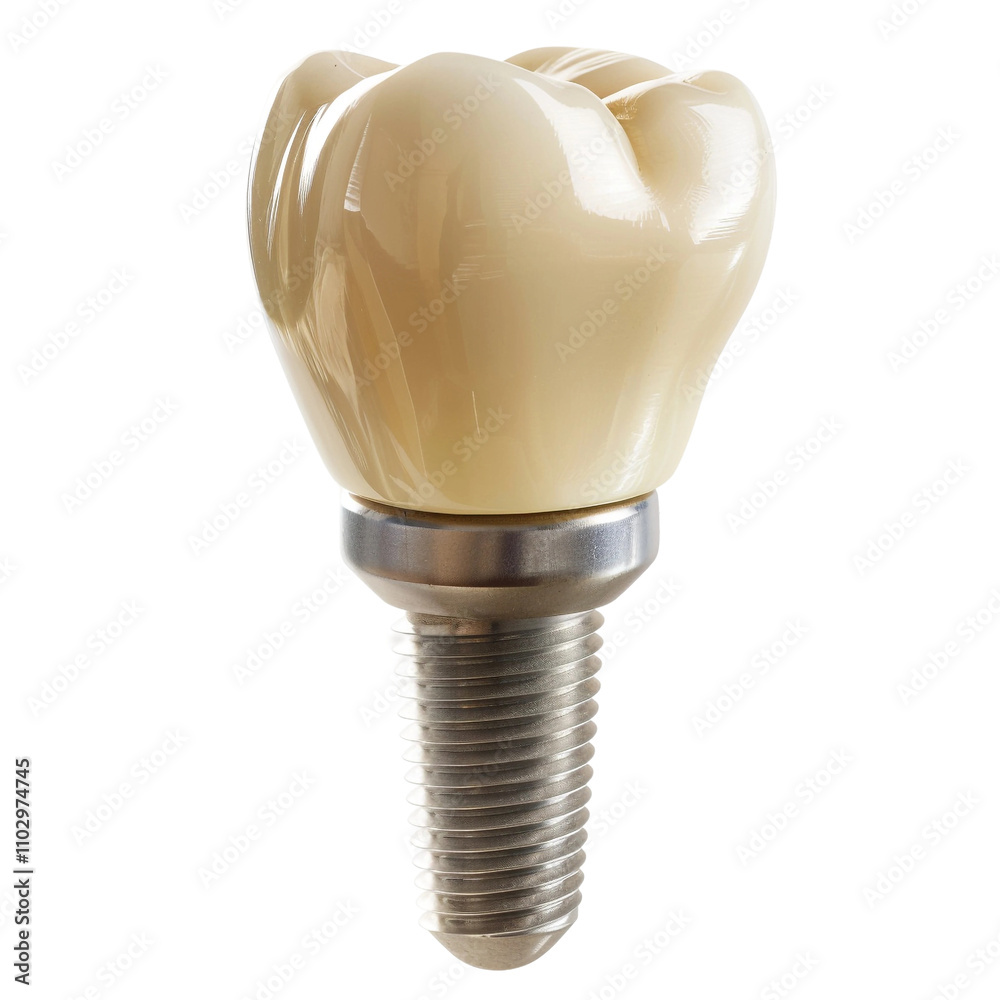 Dental implant model of molar tooth clip art Stock Photo | Adobe Stock