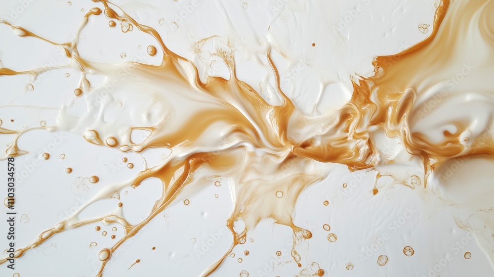 Captivating Creamy Liquid Splash Art for Visual Inspiration Stock ...