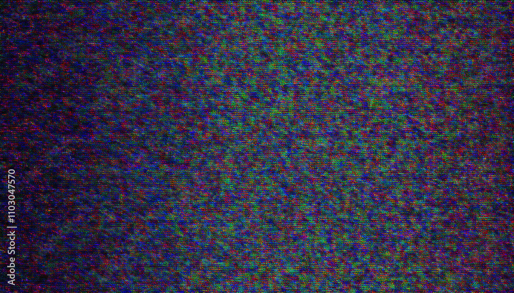 colorful background realistic flickering, analog vintage TV signal with ...