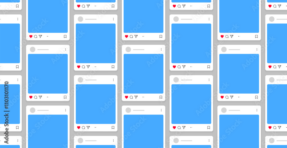 Instagram social media blank carousel post layout mockup template Stock ...