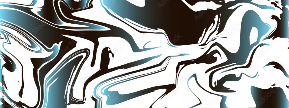 Abstract background with metallic chrome blue liquid marvel art design ...