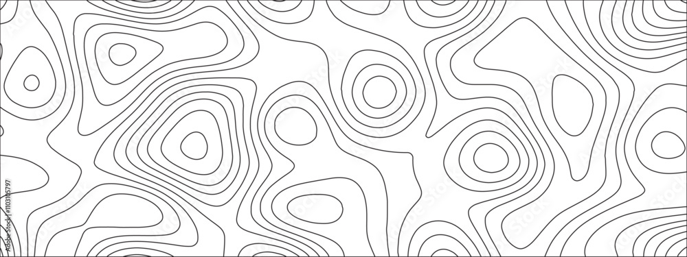 Abstract background with vector illustration of topographic line ...