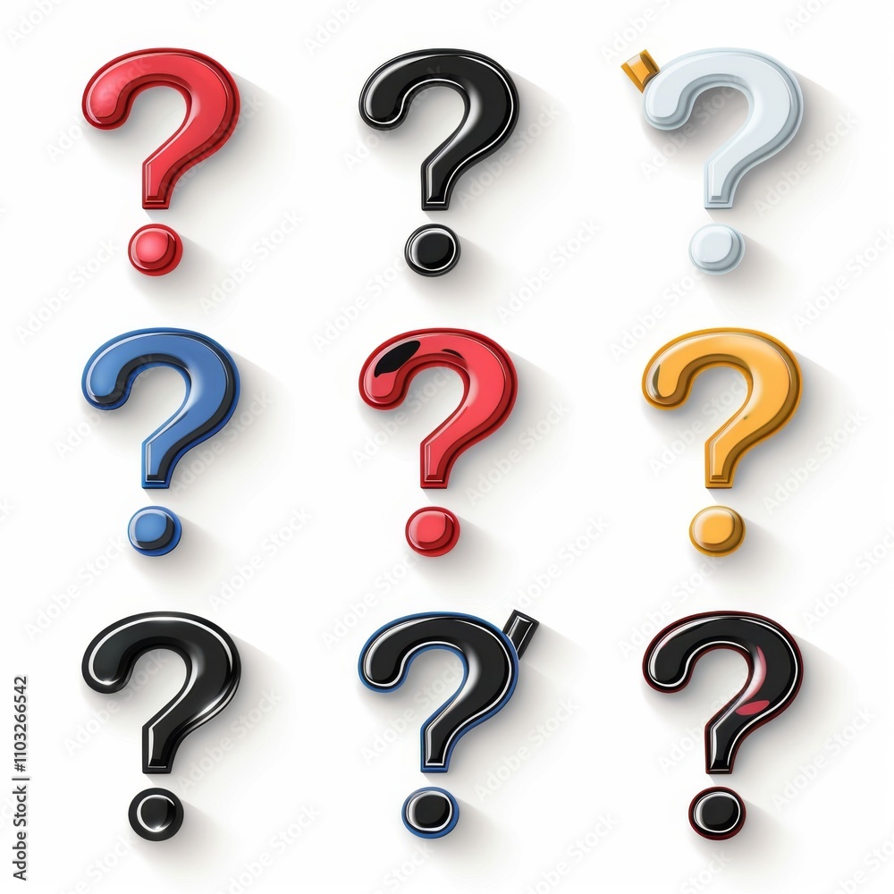 Question mark icon, quiz symbol, interrogation sign, simple rebus silhouette, questions emblem ...