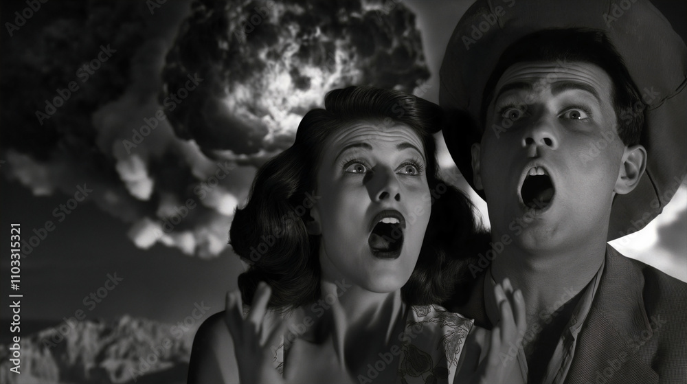 Photo Stock movie, nuclear, explosion, screaming, horror, scary ...