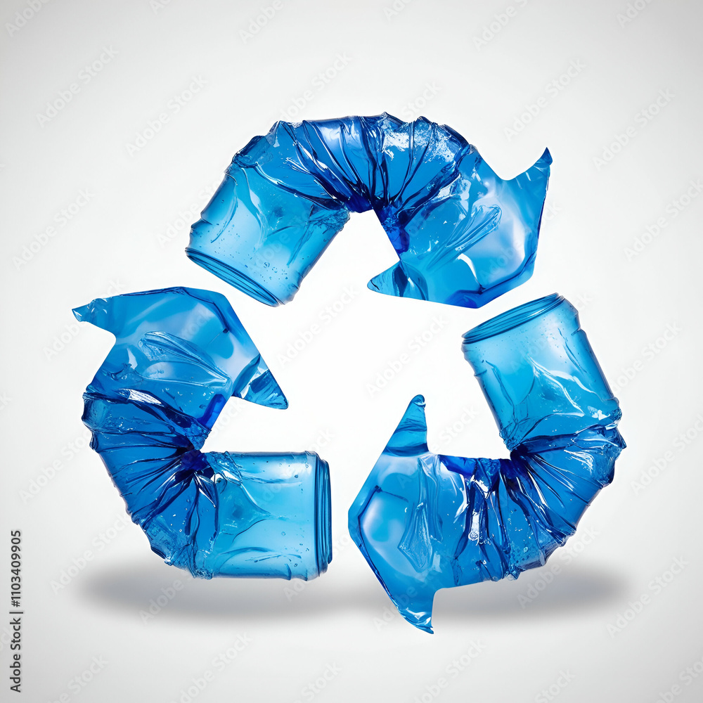 Recycling Plastic, recycle logo made from plastic bottle plastic ...