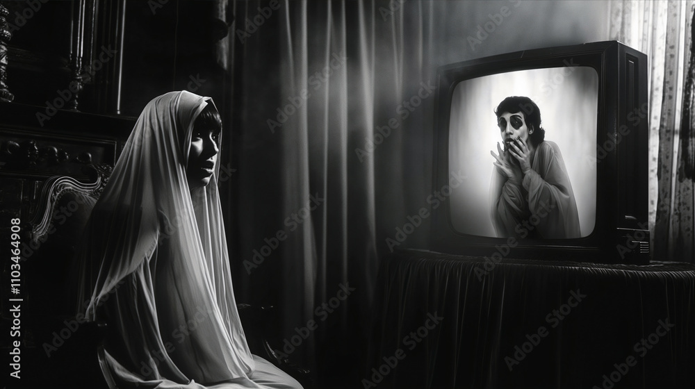 horror, ghost, noir, movie, vintage, antique, ancient, old, cemetery ...