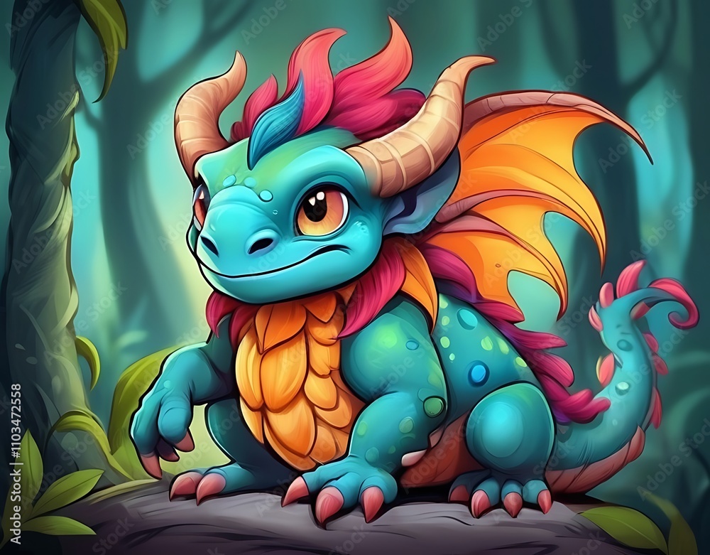 Fantasy creature. cartoon color story. sketch art for artist creativity ...