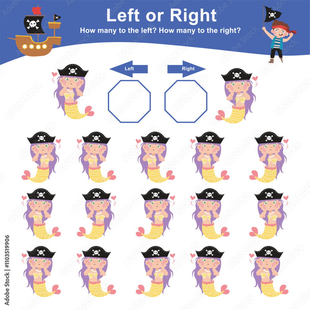 Counting and writing activity. Learning about numbers. Educational ...