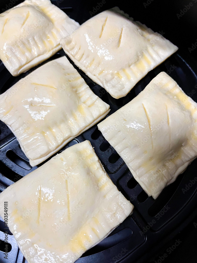 Freshly baked golden pastry delights. Pies cook perfectly well in a ...