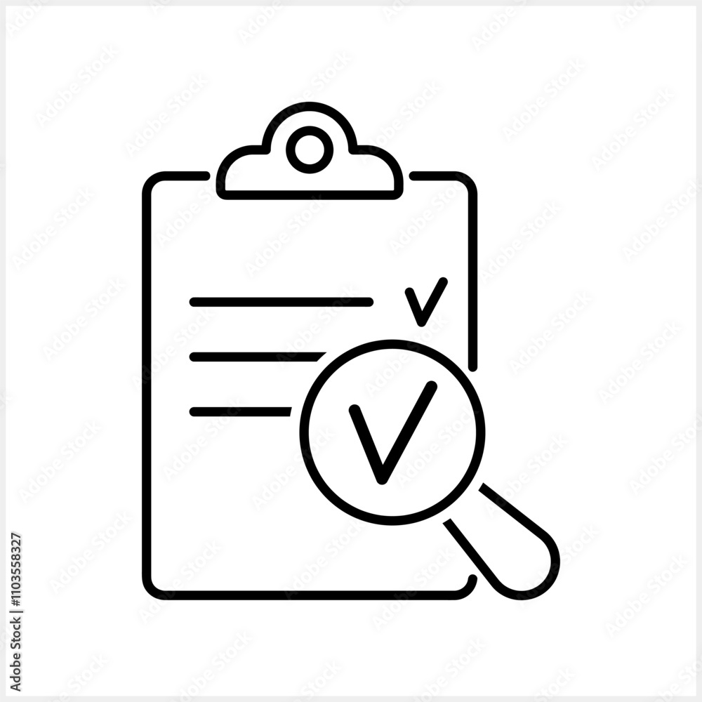 Clip board icon. Check form sheet sign. Clipboard checklist. Quality ...