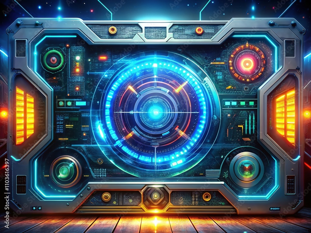 Futuristic Sci-Fi User Interface Elements for Game Designs with Modern ...