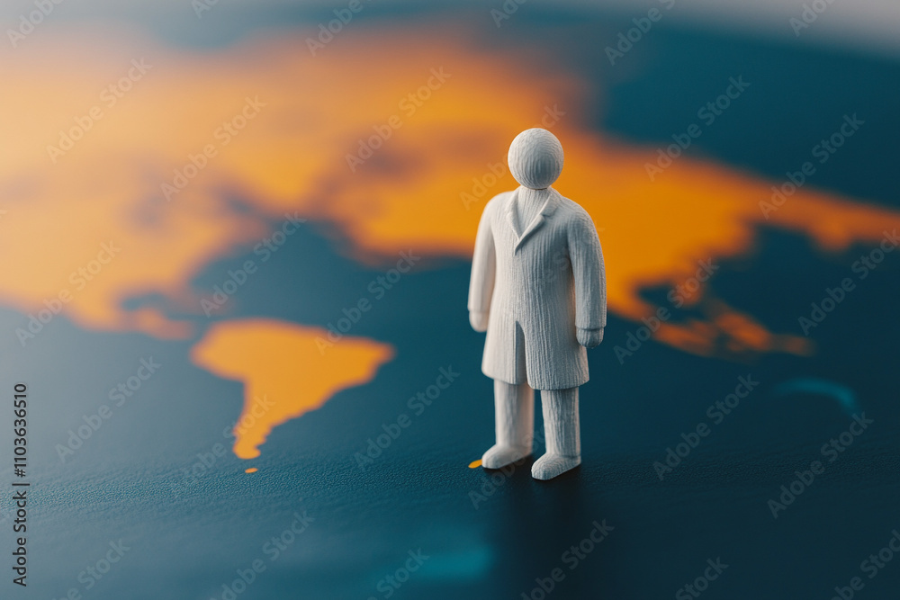 Ai generates business insights for global leaders digital map visual ...