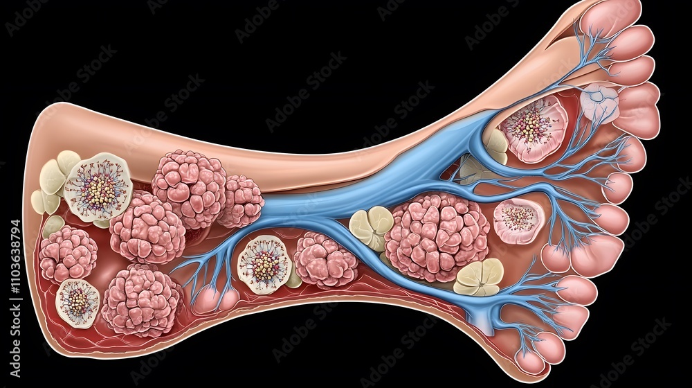 Diagram showing blood clot formation in the leg, with arrows indicating ...