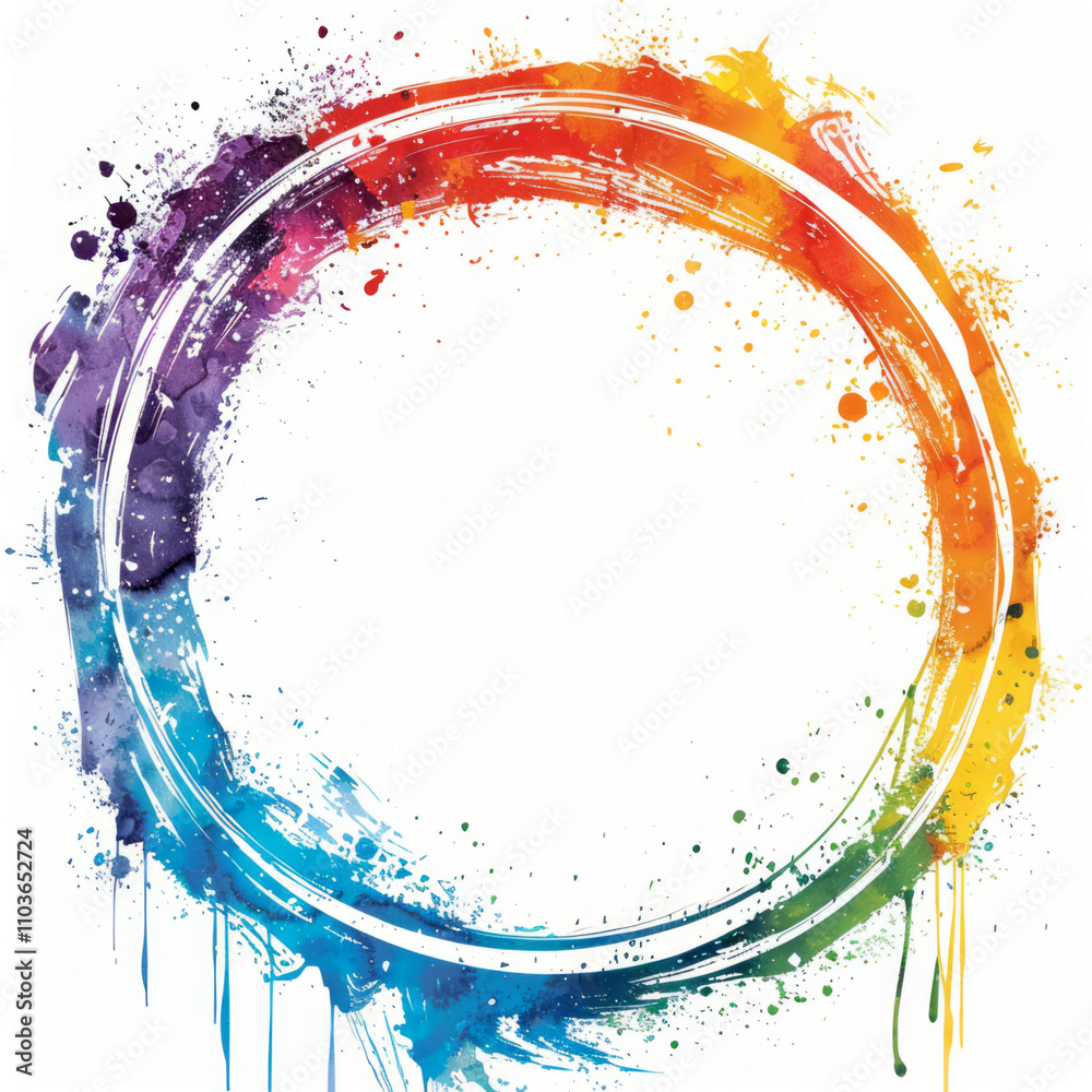 Watercolor rainbow splash clip art, featuring vector graphics, colorful ...