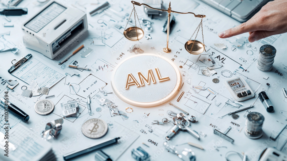 Aml compliance strategies financial sector infographic professional ...