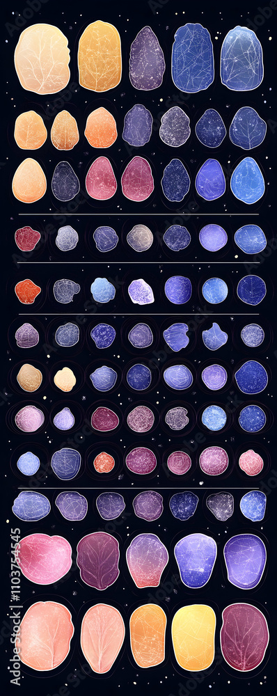 Watercolor galaxy color palette swatches. Stock Illustration | Adobe Stock