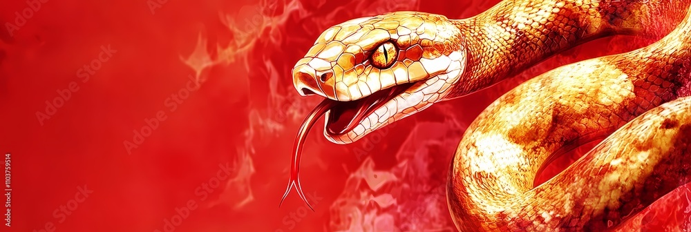 2025 Year of the Snake Background - Elegant and Mysterious Symbolic ...