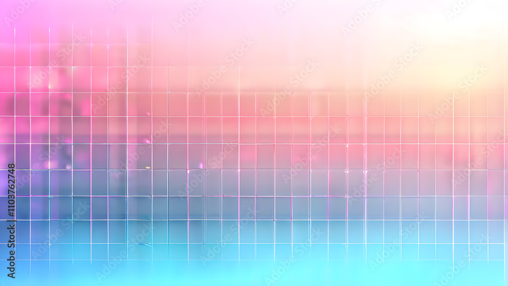 Fading gradient background with a translucent wireframe grid and pixel ...