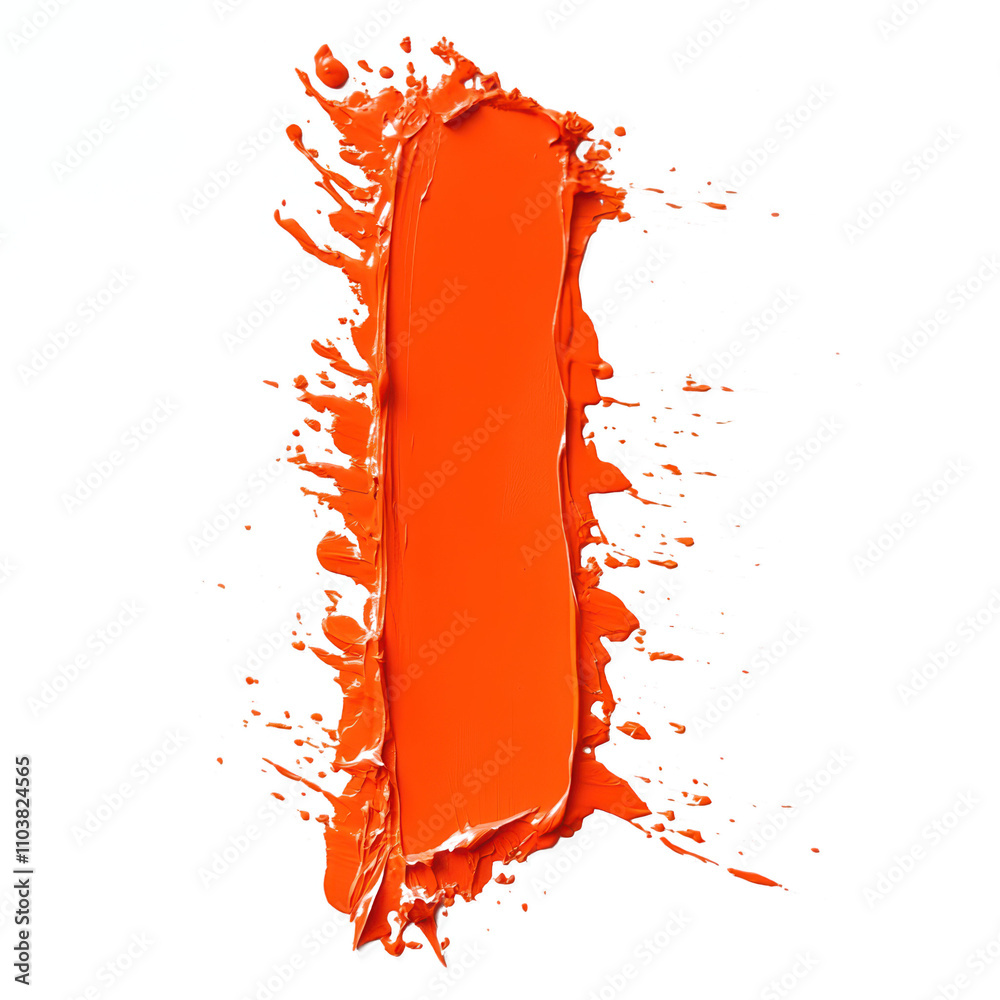 thick orange paint line swoosh on PNG transparent isolated white ...