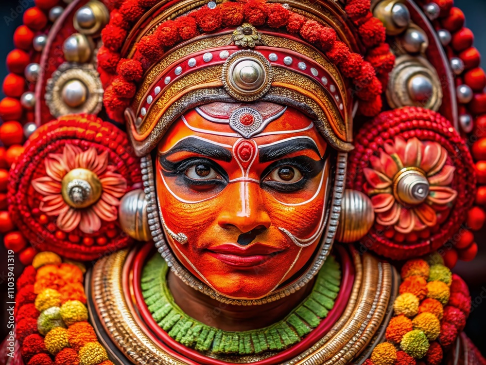 Vibrant Theyyam Ritual Makeup Art from Kerala: Captivating Traditional ...