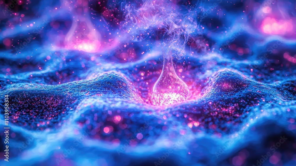 The natural phenomenon of magnetism ferrofluidic substances under the ...