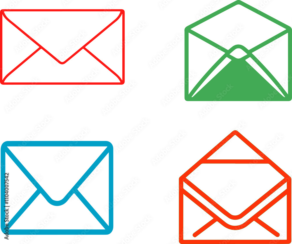 Gmail icon vector. Mail symbol editable illustration clipart design ...