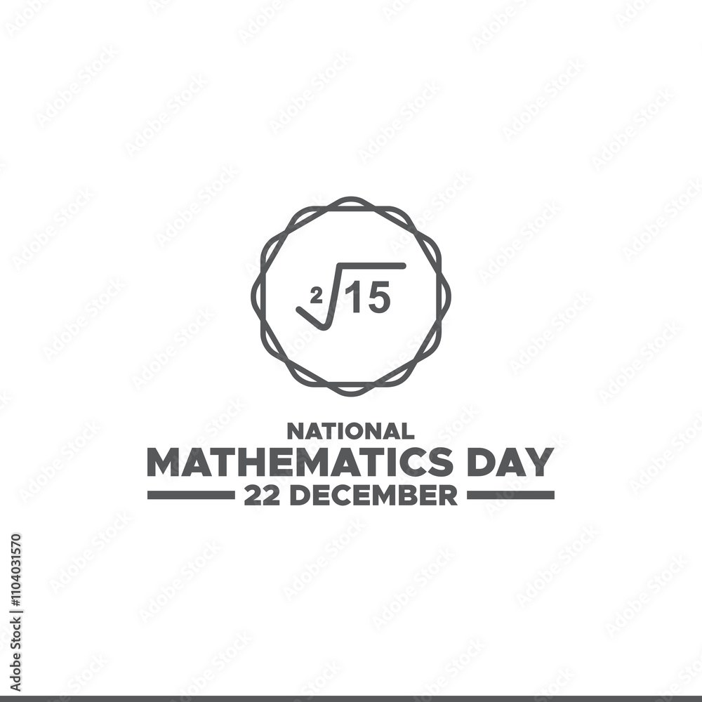 National Mathematics Day.International Day of Mathematics, vector ...