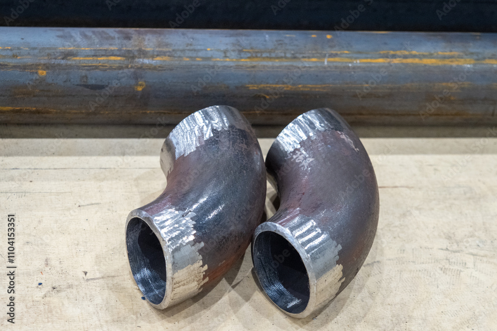 Steel bends for pipelines. Small curved pipe. Bends for connecting ...