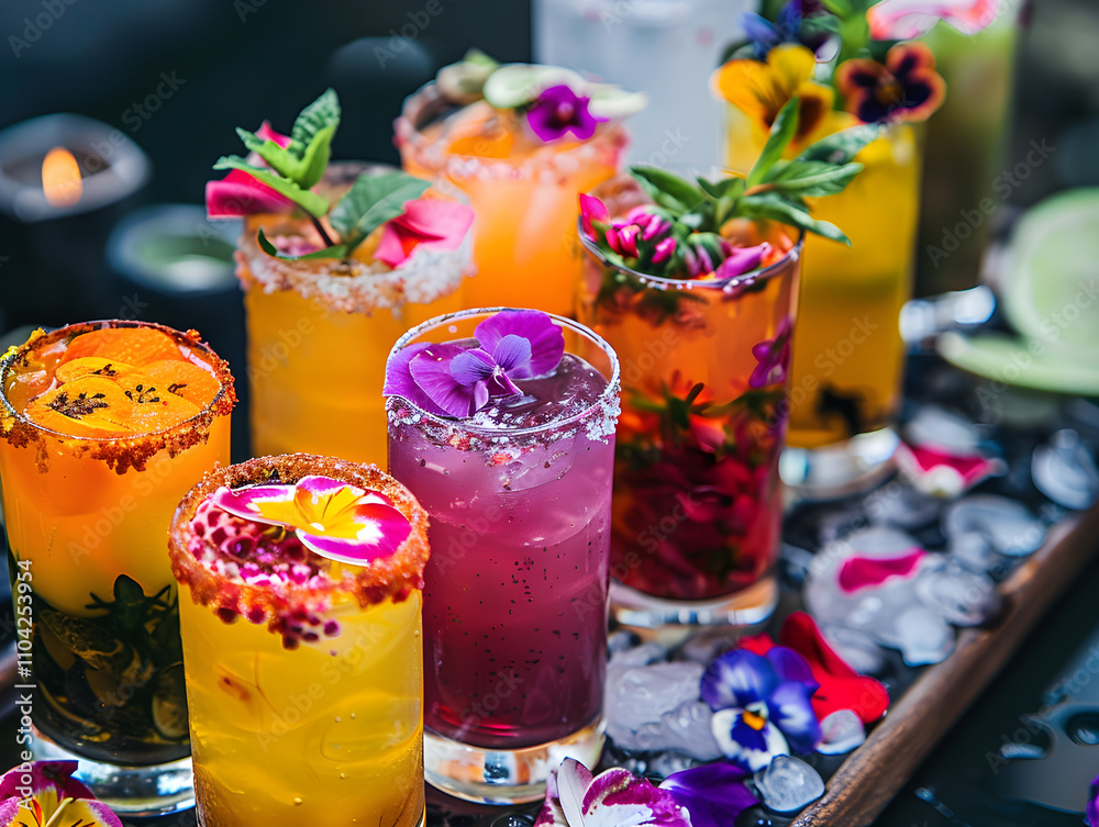 "Vibrant Collection of Exotic Cocktails: A Visual Feast for the Senses ...