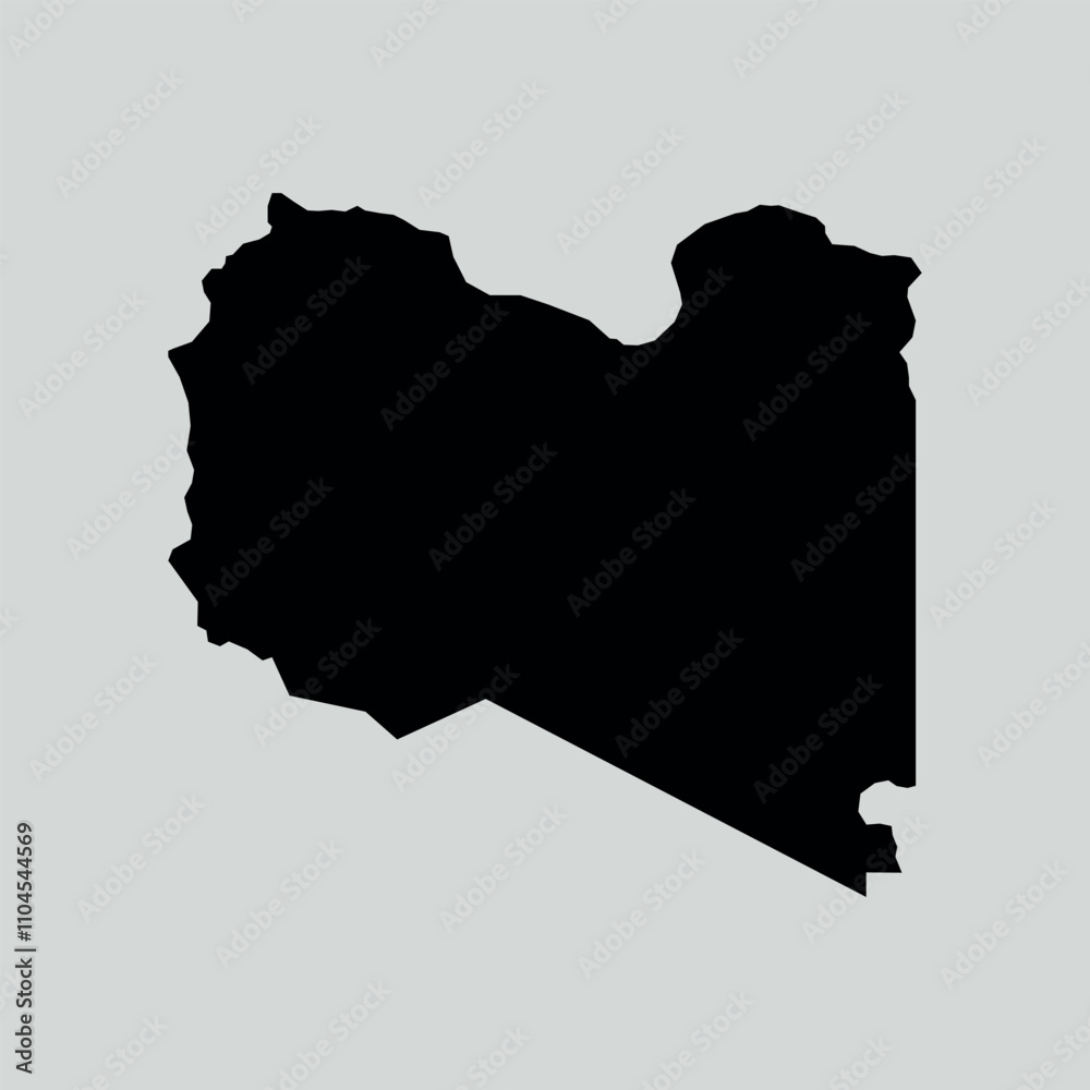 libya map isolated on white background. Map of libya. Vector ...