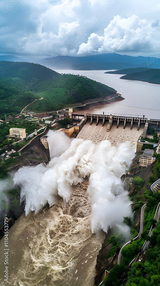 The Majestic Srisailam Dam in Broad Daylight: A Testament to Human ...