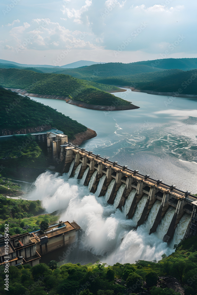 The Majestic Srisailam Dam in Broad Daylight: A Testament to Human ...