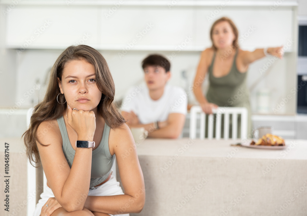 Young girl listens to swearing and accusations of inappropriate ...