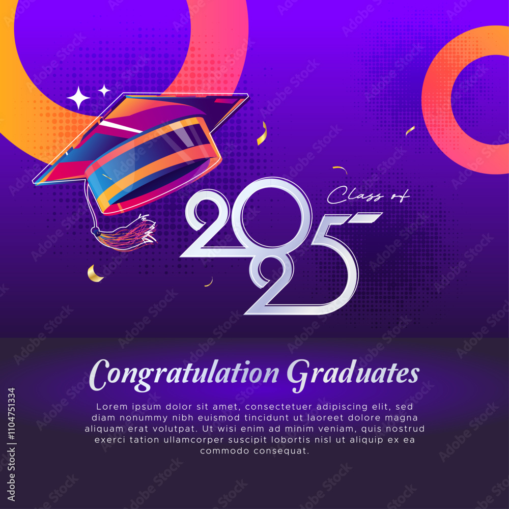 Graduation concept design. Congratulations graduates for the class of ...