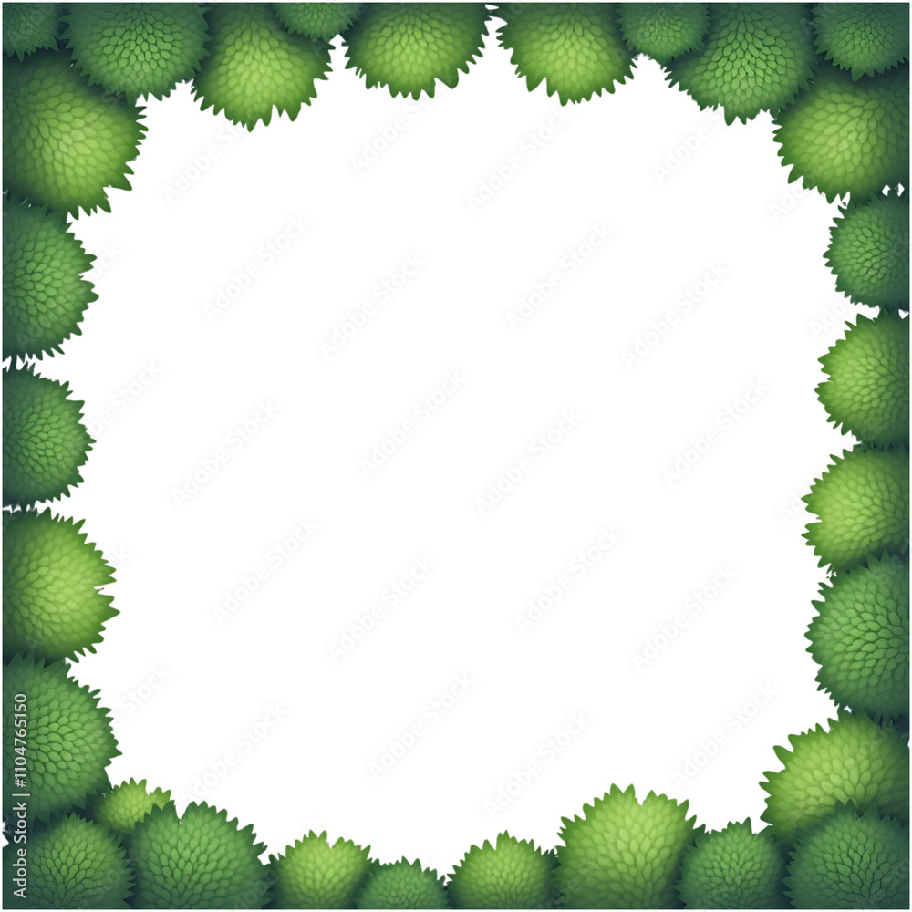 Green tree border, green leaves border frame transparent background ...