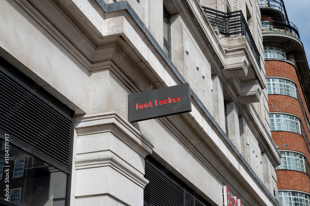 London, UK - March, 23, 2024 : Exterior of Foot Locker store on Oxford ...