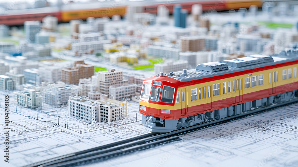 A detailed, technical blueprint showcasing urban planning and city ...