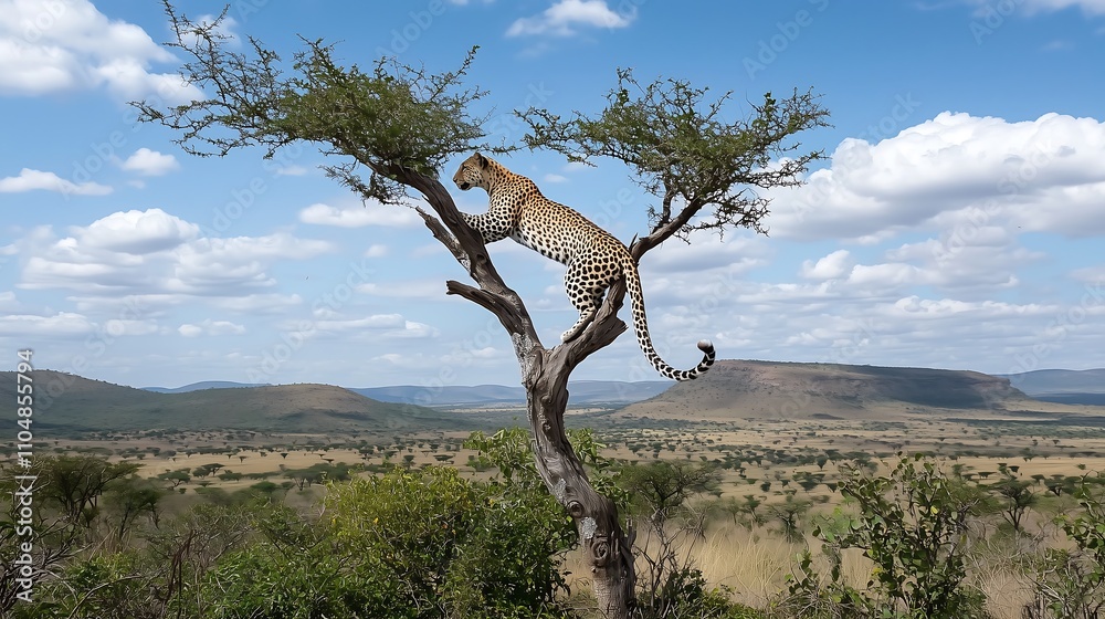 Cheetah climbing tree in masai mara wildlife photography natural ...