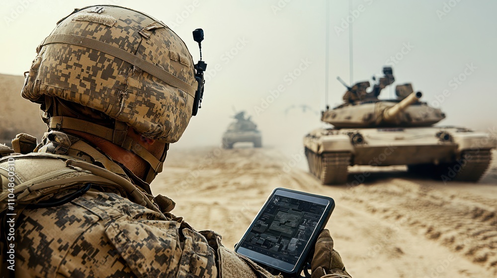 Remote-controlled drone neutralizing a tank from a standard position military operation video ...