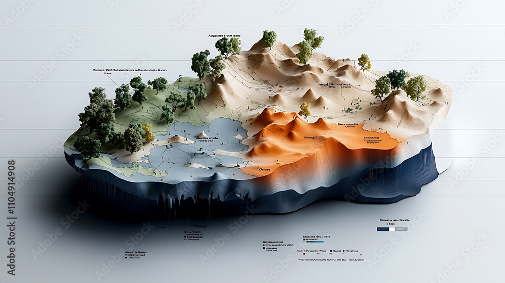 3d topographical map creation digital art nature visualization creative ...