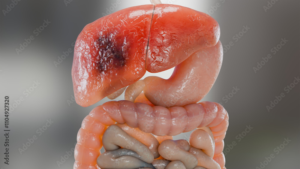 Digestive Organ Liver Cancer, Hepatitis cirrhosis malignant tumor ...